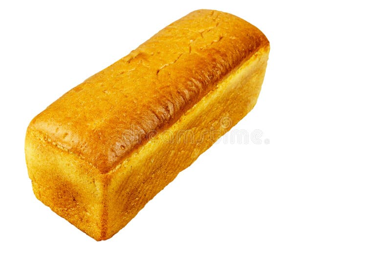 A Loaf of White Bread on a White Background Stock Image - Image of ...