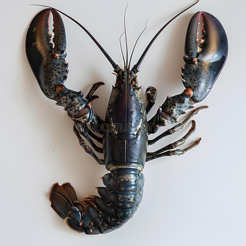 A Large Lobster on a White Background Generated Using AI. Stock ...
