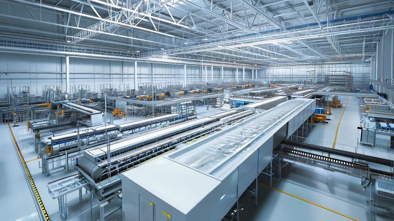 Modern Logistics Facility Showcasing Automated Conveyor Systems and ...