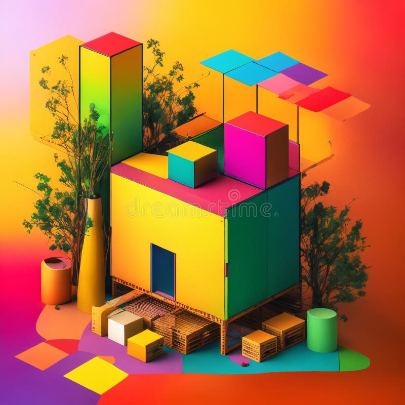 A Large, Long Logistics Warehouse Filled with Boxes, Parcels and ...