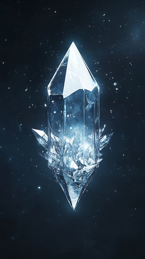 Luminous crystal structure stock illustration. Illustration of graphic ...