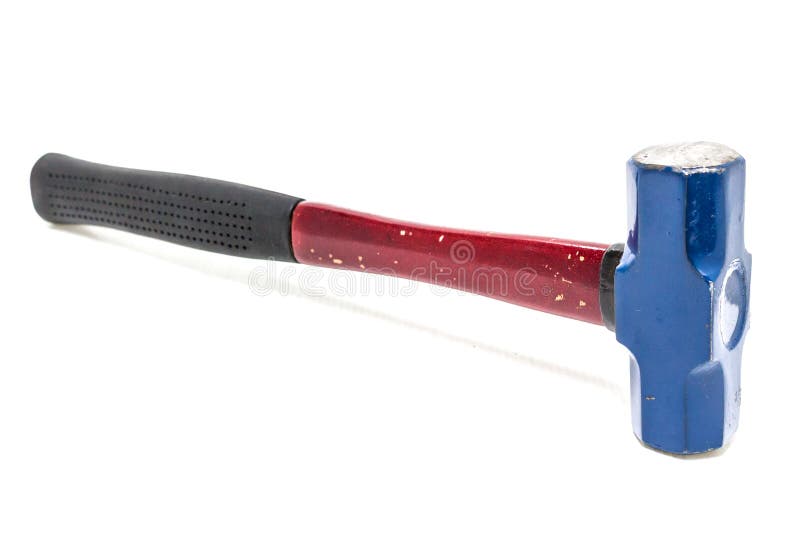 Large Lump Blue Hammer Steel Stock Image - Image of background, metal ...