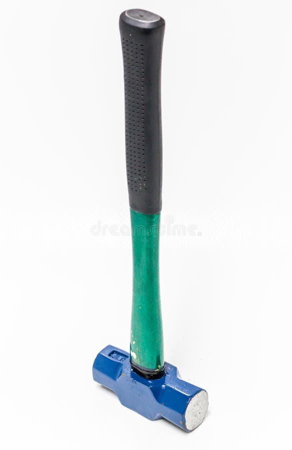 Large Lump Blue Hammer Steel Stock Photo - Image of equipment, lump ...