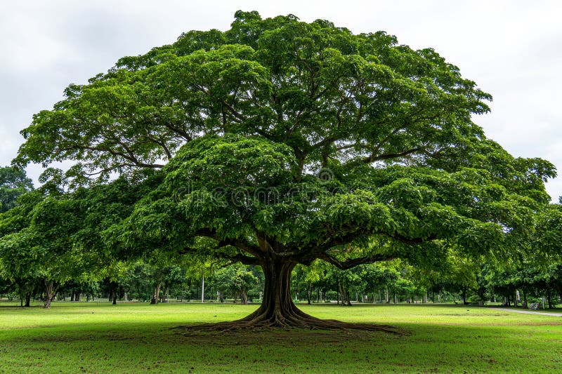 A Large, Lush Tree with a Broad Canopy and Sprawling Branches on a ...