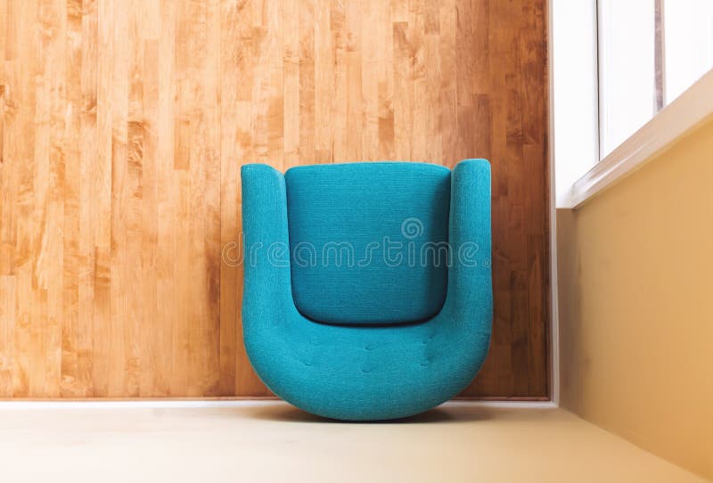 Luxury Home with Turquoise Chair Stock Image - Image of modern, relax ...