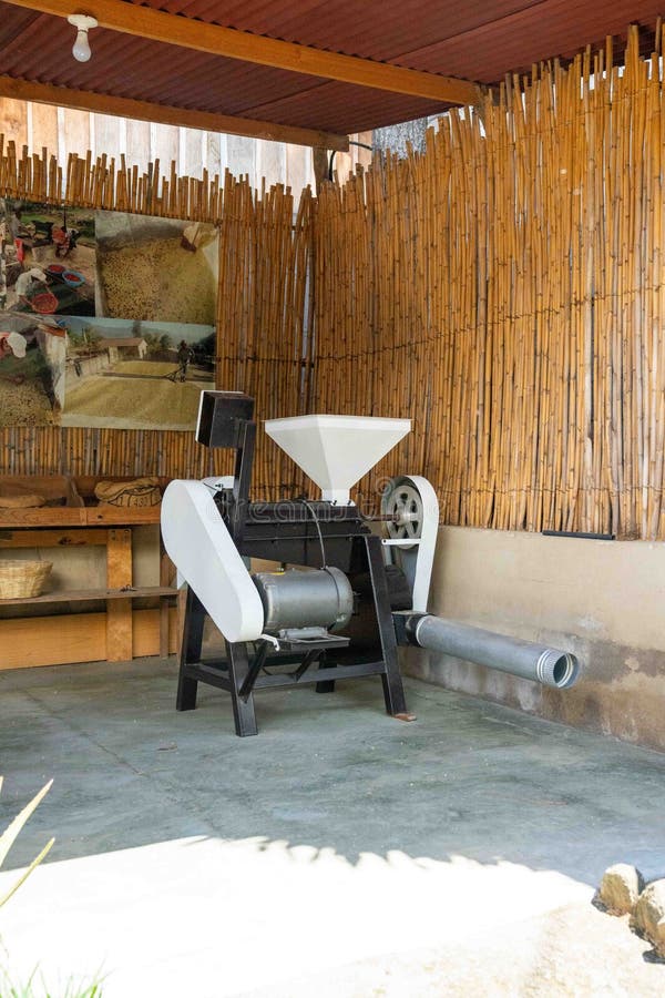 Large Machine for Coffee Beans in Outdoor Setting Stock Photo - Image ...