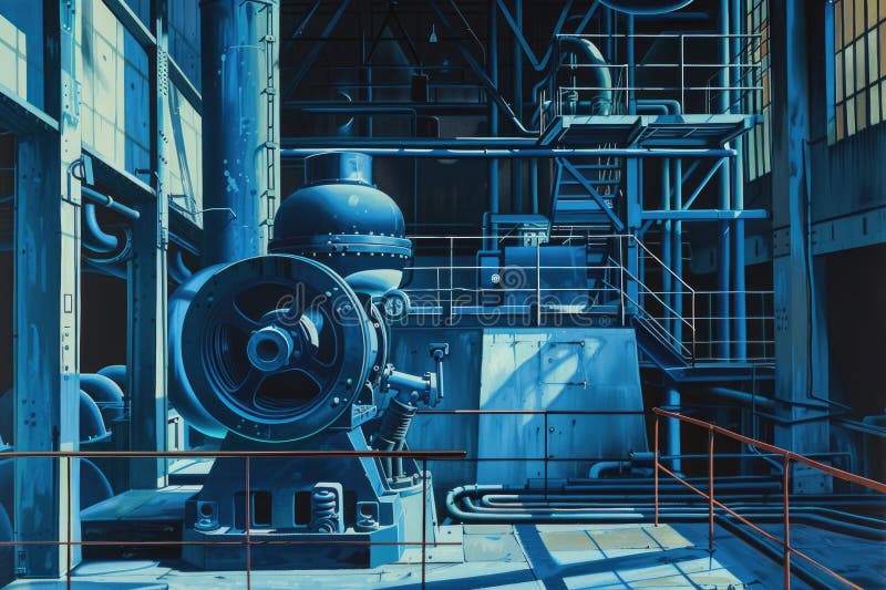 A Large Machine Displayed in a Building. Suitable for Industrial ...