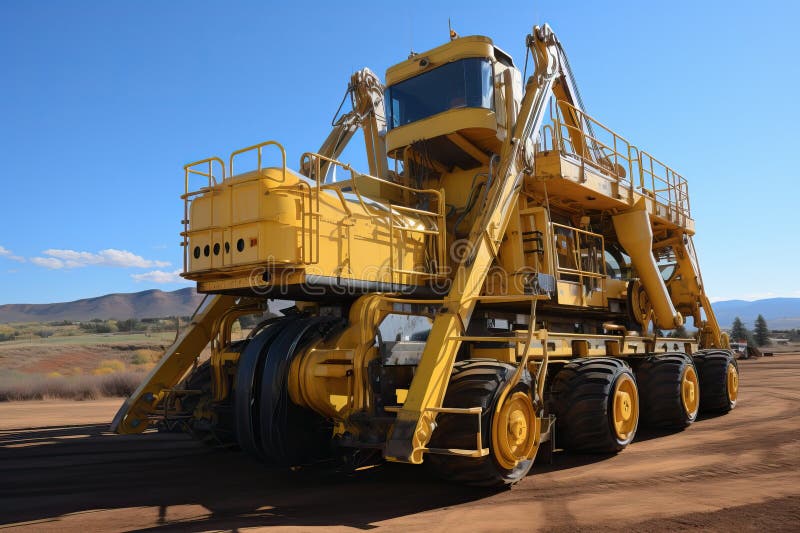A Large Machine for Drilling Wells in the Desert, the Sky in the Background. Stock Photo - Image ...