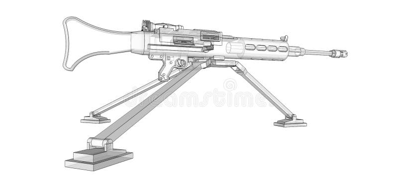 Machine Guns Ww1 Drawing