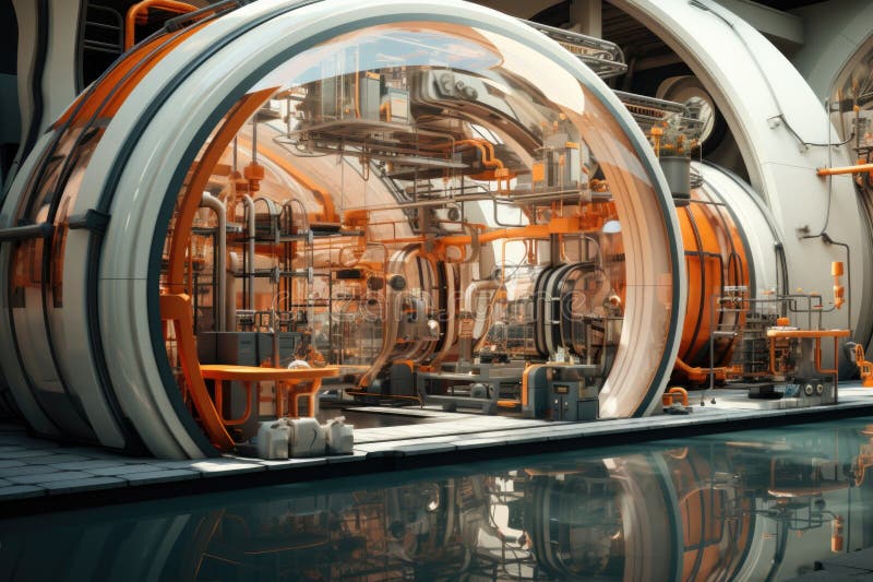 A Large Machine that is Inside of a Building. Generative AI Image ...