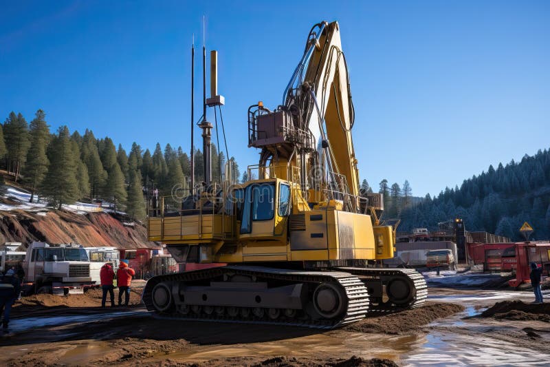 A Large Machine Unit for Drilling Various Types of Wells. Stock Image ...