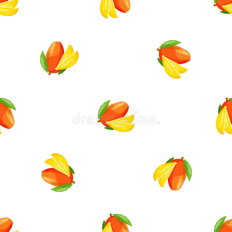 Large Mango Pattern Seamless Vector Stock Vector - Illustration of ...