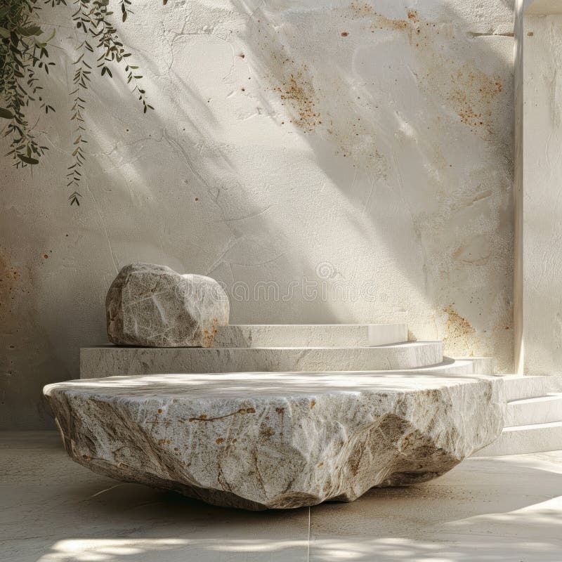 Large Marble Stone Slab with a Smaller Matching Stone on Top of it. the ...