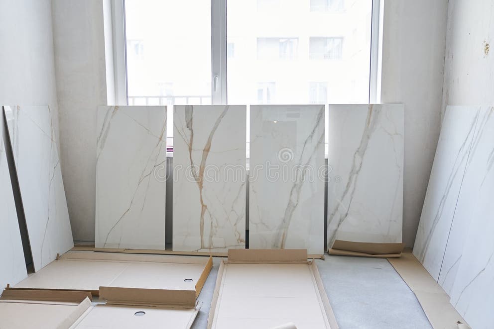 A Large Marble Tile for Walls Measuring 120 by 60 is Displayed in a Row ...