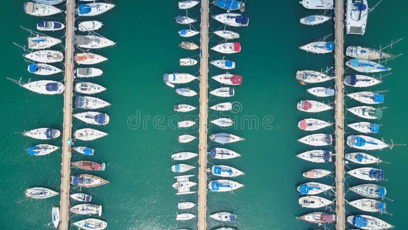 Large Marina with Various Yachts and Boats Stock Photo - Image of miami ...