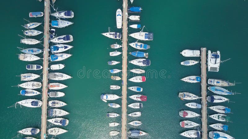 Large Marina with Various Yachts and Boats Stock Photo - Image of view ...