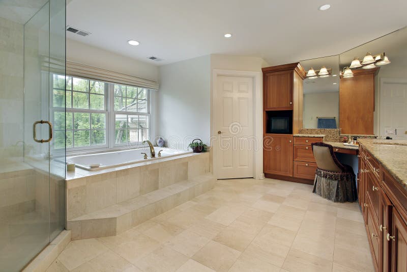 Large master bath stock photo. Image of real, decor, decorate - 18090198