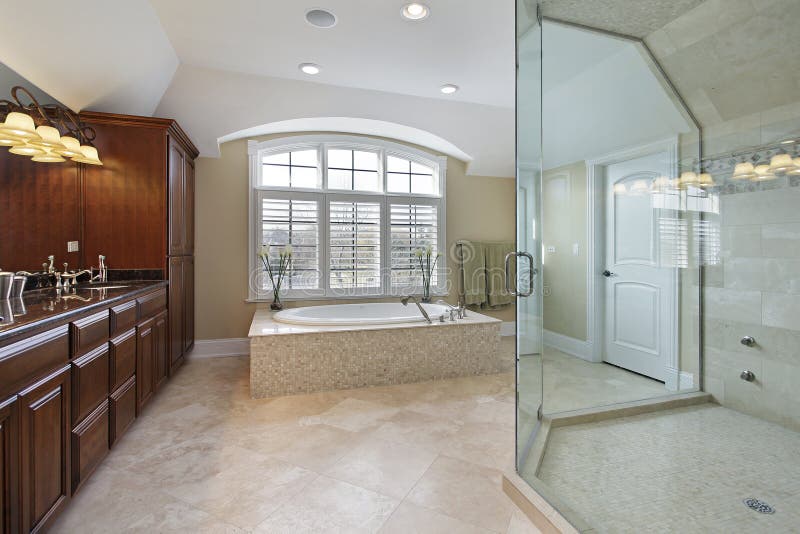 Large master bathroom stock photo. Image of suburban - 21076638