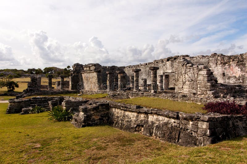 Large Mayan Building At Tulum Stock Photo - Image of archeology ...