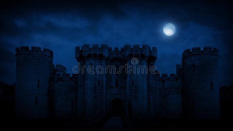 Large Medieval Castle at Night Stock Video - Video of dramatic, europe ...