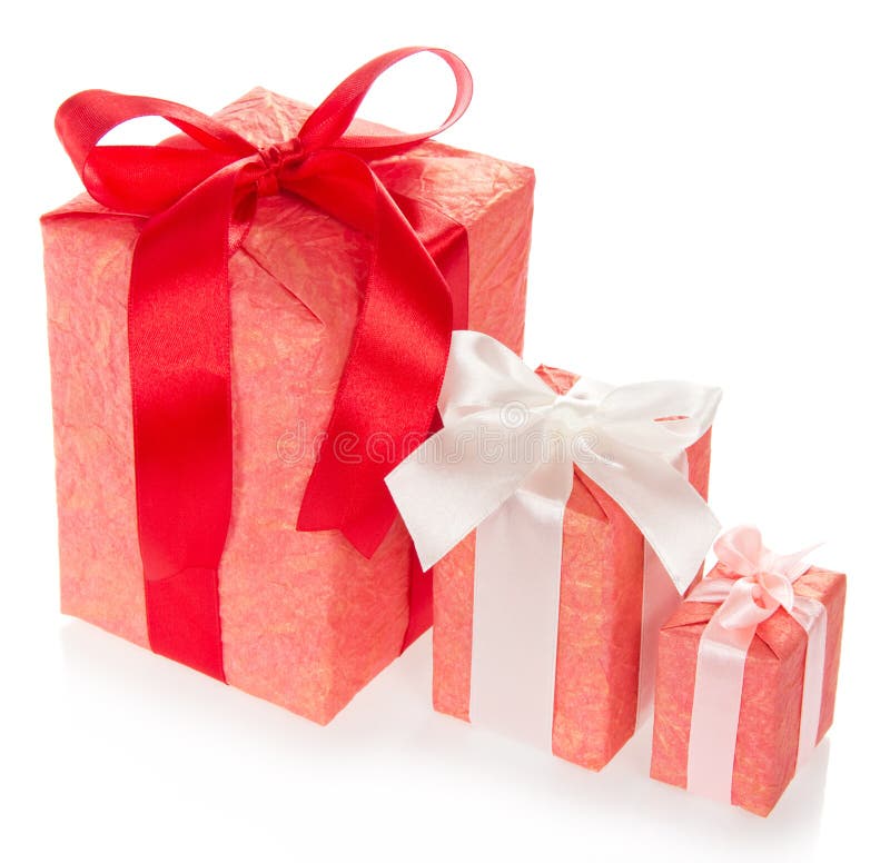 Large, Medium and Small Gift Boxes Stock Photo - Image of decorative ...