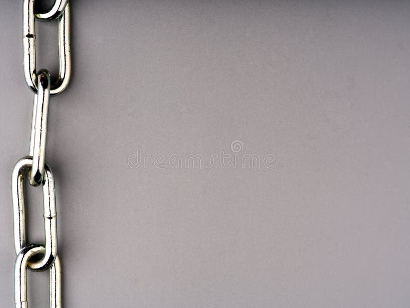 Large Metal Chain on a Gray Background. the Concept of Strength and ...