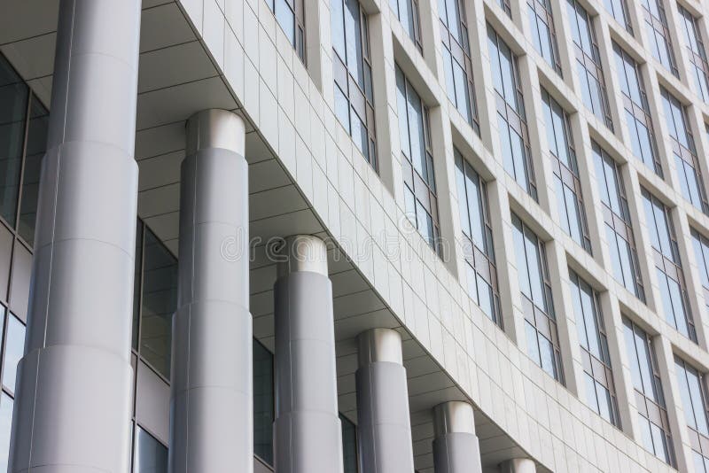 Large metal columns stock photo. Image of clean, empty - 52422156