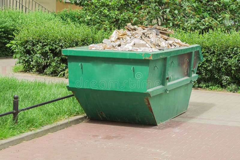 Large Metal Container with Solid Household Waste Stock Photo - Image of ...