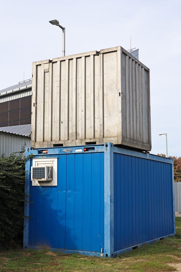 Large Metal Containers at the Construction Area Editorial Photo - Image ...