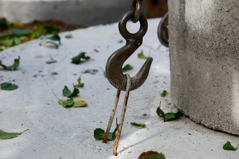 Large metal hook stock photo. Image of lifting, installation - 145793062