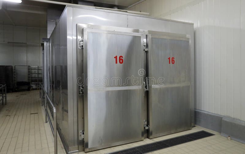 Large Metal Industrial Fridge Editorial Photo - Image of fridge, number ...