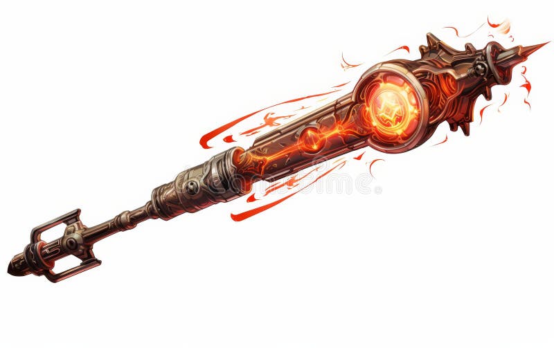 A Large Metal Object with Blue Lights Stock Illustration - Illustration ...