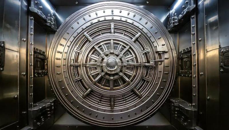 A Large Metal Object with a Circular Opening in the Middle Stock Photo ...