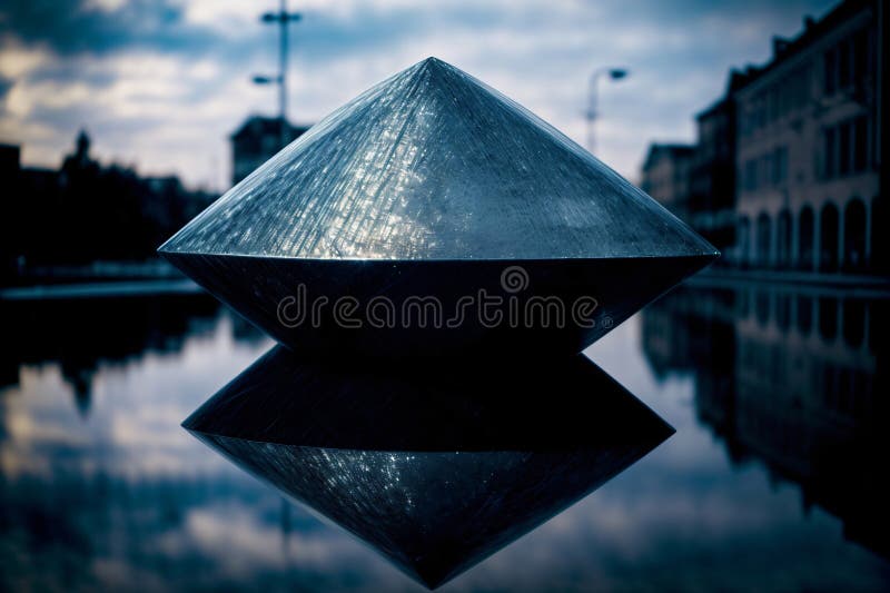 A Large Metal Object Sitting on Top of a Body of Water. Generative AI ...