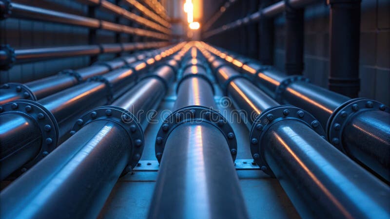 Large Metal Pipe Representing Fintech Infrastructure Visualized As a ...
