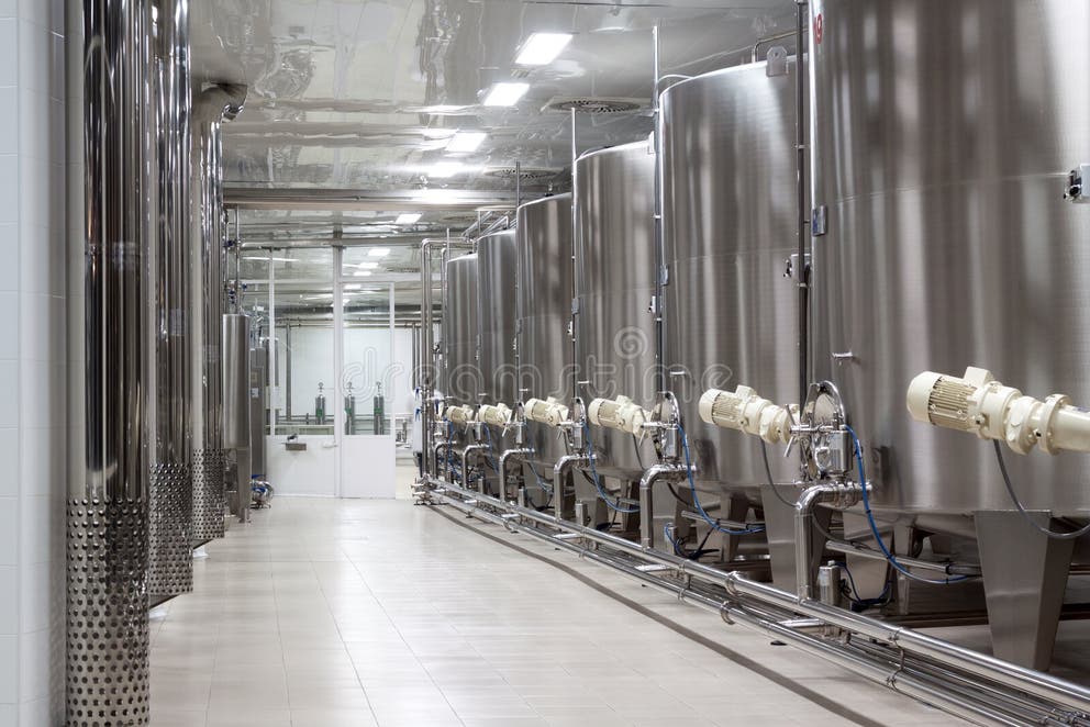 Large Metal Vats for Fermentation Stock Photo - Image of agriculture ...