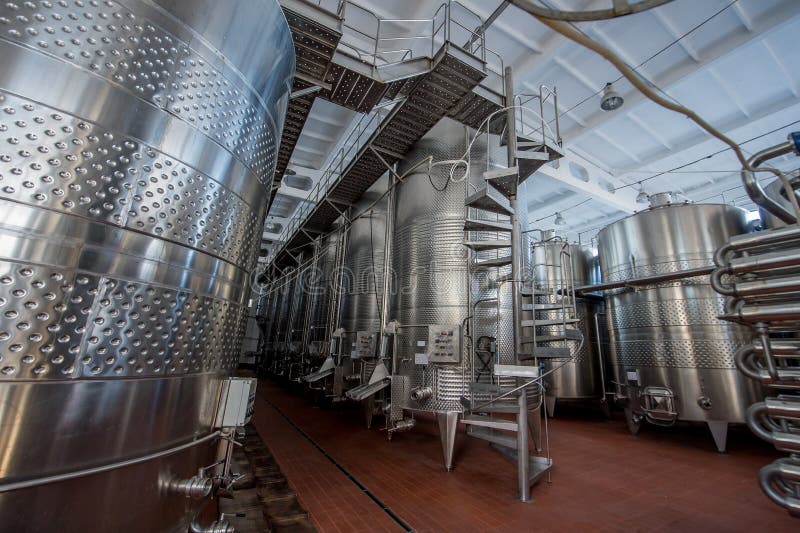 Large metal wine container stock photo. Image of cellar - 85404706