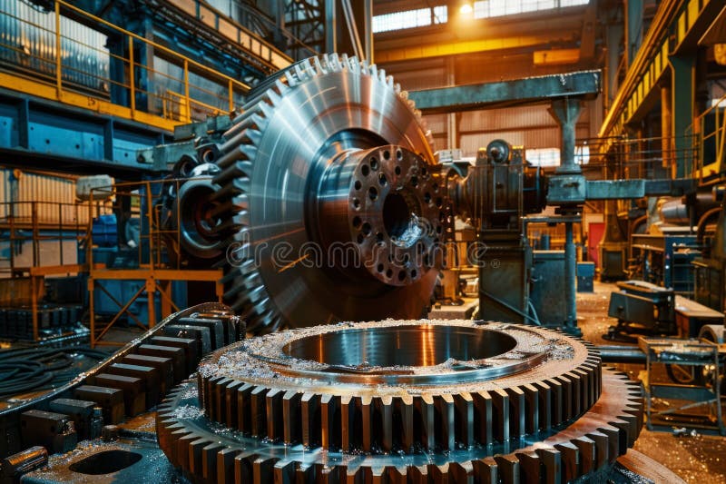 Massive Gear Structure in Industrial Setting. Neural Network AI ...