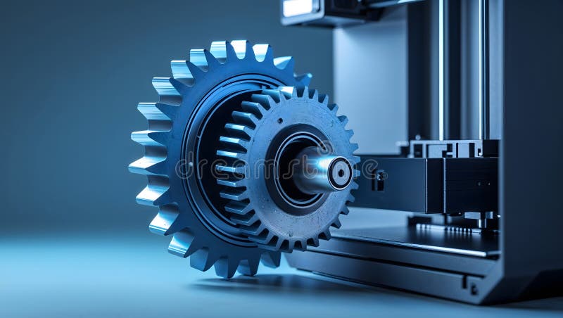 A Large, Metallic Gear Stands Prominently, with Intricate Teeth and a ...