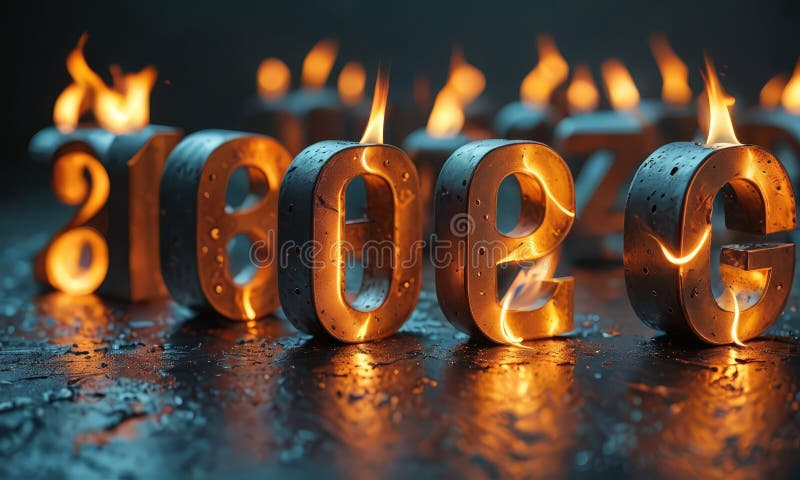 Large Metallic Letters Spelling "3.18e" are Surrounded by Smaller ...