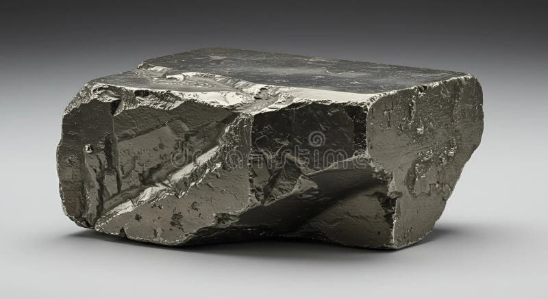 Large Metallic Stone with Industrial Texture Stock Illustration ...