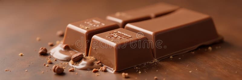 Large Milk Chocolate Bar, Unwrapped, Close Up, Smooth, Chocolate Stock ...