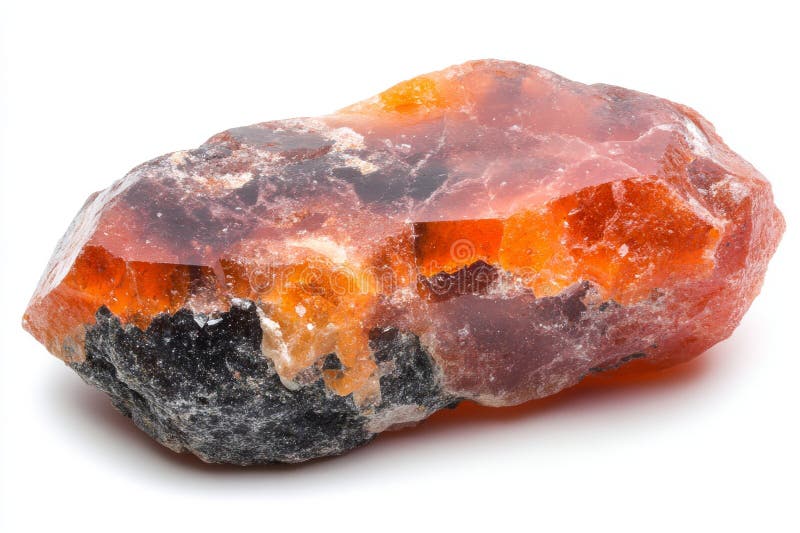 A Large Mineral Stone in a Desert Rose Set Against a White Background ...