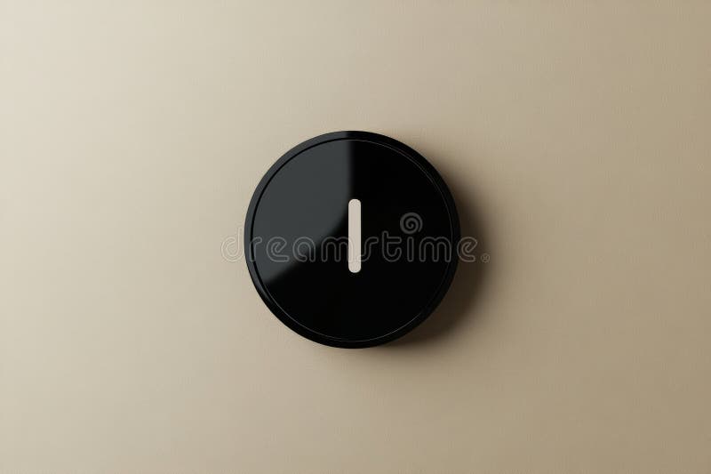 Large Minimalist Power Button Icon Against a Neutral Background with ...