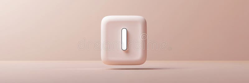 Large Minimalist Power Button Icon on a Neutral Background with Ample ...