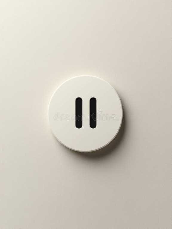 Large Minimalist Power Button Icon on a Neutral Background Designed for ...