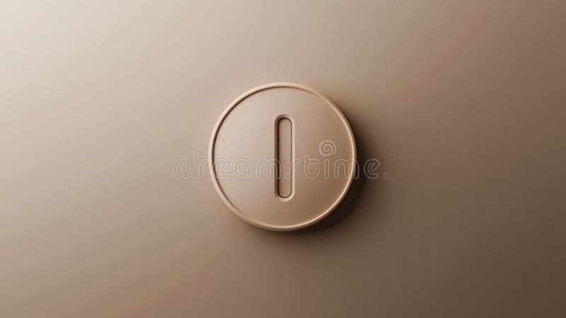 Large Minimalist Power Button Icon on a Neutral Background Designed for ...