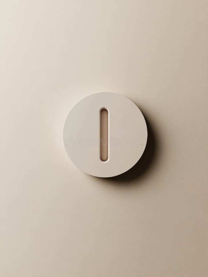 Large Minimalist Power Button Symbolizing Accessibility on a Neutral ...