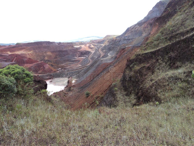 A large mining pit stock photo. Image of deep, land - 278655954