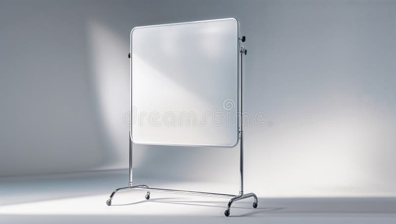 Large Mobile Whiteboard on a Sturdy Stand for Presentations and Meetings in a Well-lit Office ...